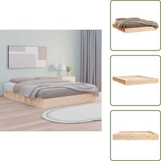 vidaXL Massivholzbett 120x200 cm - Holzbett - Kiefernholzbett - Doppelbett - Bettgestell - Massivholzbette