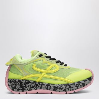 Loewe Gr&uuml;ne Pogo-Sneaker aus technischem Mesh und Leder