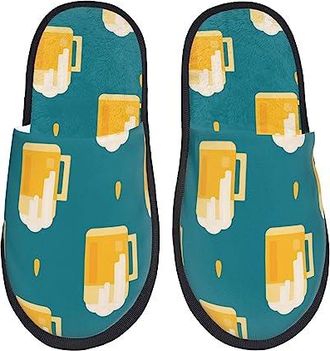 Generic Pantoufles DH&ocirc;tel Grande Bi&egrave;re Unisexe Pantoufles En Coton Peluche Chaussons DInt&eacute;rieur Pour Spa Camping Int&eacute;rieur M