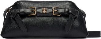 Tommy Hilfiger Handtasche Th Buckle Micro Crossover AW0AW19511 Schwarz