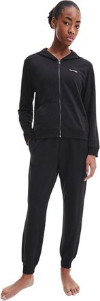 Calvin Klein Full Zip Hoodie Pullover, Damen, Schwarz (Black), Xs