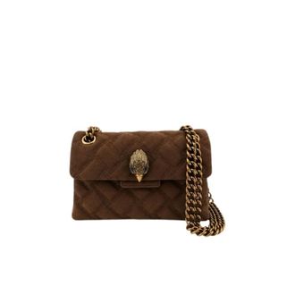 Kurt Geiger Sac Mini Kensington en daim - Femme - Sacs - Brun - Taille: ONE Size