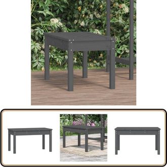 vidaXL Vidaxl - Gartenbank Grau 80x44x45 cm Massivholz Kiefer - Gartenbank - Holzmöbel - Gartenmöbel - Outdoor Möbel - Kiefernholz