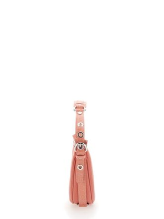by FAR Womens Gib Bag With Adjustable Handle Pink Leather Shoulder