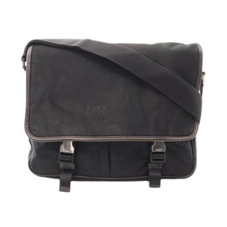 Prada unisex, Pre-owned, Noir, Taille: ONE Size Sac bandouli&egrave;re en toile Pre-owned