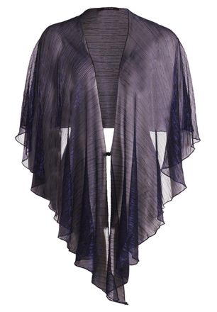 Vera Mont Damen Cape im Glitzer-Look ACC, Blue/Black
