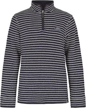 Weird Fish Shorling Macaroni Eco à rayures 1/4 Zip Gris givré, gris clair, XL