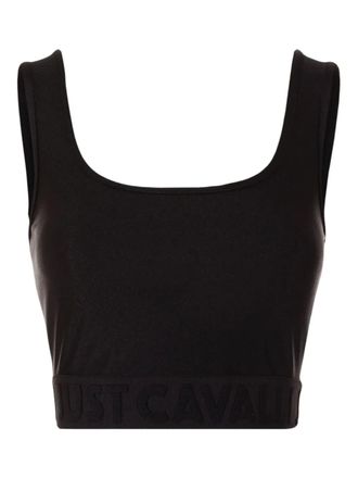 Just Cavalli haut à encolure arrondie - Noir