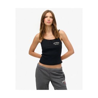 Superdry D&eacute;bardeur cami boutonn&eacute; brod&eacute; Athletic Essentials