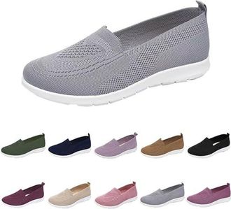 Generic Slip On Sneakers pour femme - Confortables et respirantes - Sandales orthop&eacute;diques douces et l&eacute;g&egrave;res - Antid&eacute;rapantes - Chaussures de sport Breeze - C
