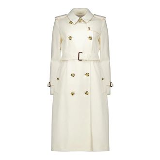 Burberry Langer Kaschmir Kensington Trenchcoat - - Coats - Damen - Wei&szlig; - S