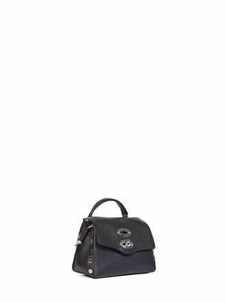 Zanellato Womens Handbag Postina Super Baby Black Leather Bovine (top Grain) Handbags Hand Bags