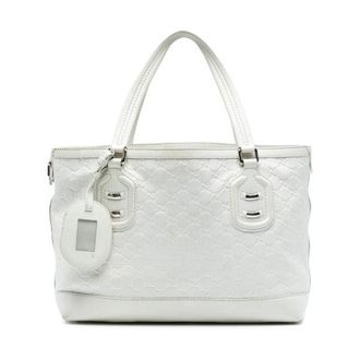 Gucci Pre-owned Leather Tote Bag - - Pre-owned - Damen - Wei&szlig; - ONE SIZE