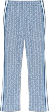 Lacoste Femme, Pantalons, Bleu, Taille: 38 FR Flared Monogram Pantalons de surv&ecirc;tement