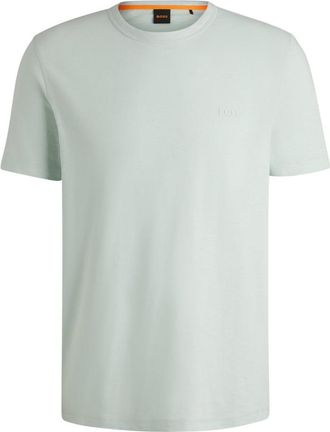HUGO BOSS Leichtes T-Shirt mit gummiertem Logo-Schriftzug in