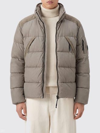 C.P. Company C. P. COMPANY Gesteppte Nylon-Daunenjacke mit hohem Kragen und Logo-Patch