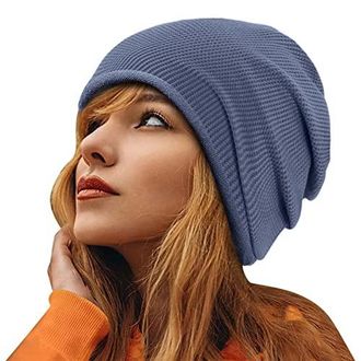 Generic Chapeau dhiver en laine pour femme - Bonnet surdimensionn&eacute; en tricot chaud - Convient pour temps froid - Taille unique, GY1., Taille unique