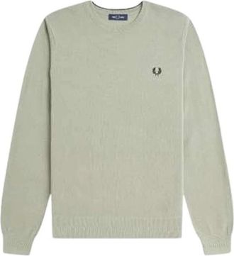 Fred Perry Homme, Pulls, Vert, Taille: S Pull en maille piqu&eacute;e