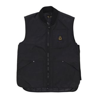 RefrigiWear Schwarze &auml;rmellose sto&szlig;feste Nylonjacke - - Jackets - Herren - Schwarzk - M