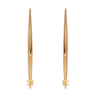 Elisabetta Franchi Logo Ohrringe - - Accessories - Damen - Gelb - ONE SIZE