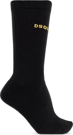 Dsquared2 Homme, Sous-v&ecirc;tements, Noir, Taille: L Logo Socks