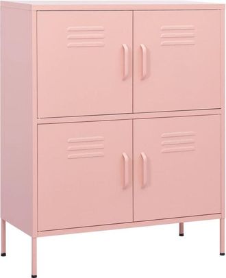 vidaXL Lagerschrank Rosa 80x35x101,5 cm Stahl - Vidaxl
