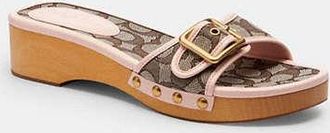 Coach Margot Sandale Aus Signature-Jacquard Mit Holzplateau