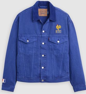 Levi's Frankreich Football Type III Trucker Jacke - Herren - Blau / Blau
