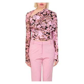 Pinko Coral Jersey Pullover - - Tops - Damen - Rosa - XS
