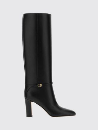 Valentino Garavani Bottes hautes en cuir avec bout pointu et talon carr&eacute;