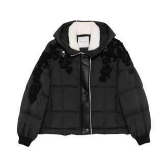Ermanno Scervino Floral-appliqu&eacute; Puffer Jacket - - Jackets - Damen - Schwarzk - M