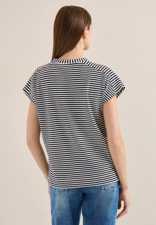 Cecil Rundhalsshirt im soften Baumwoll-Mix