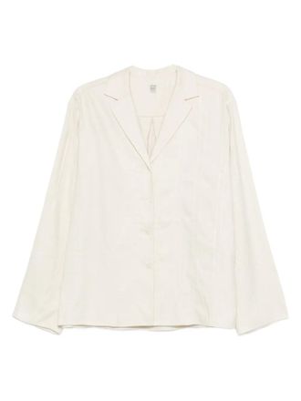 Toteme monogram flannel top - Nude