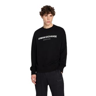 A|X Armani Exchange We Beat as one MHG Mens Cross Gender, Sustainable, CuffedSweatshirtBlackLarge