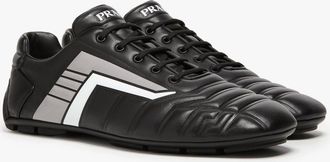 Prada Baskets Oxford en cuir