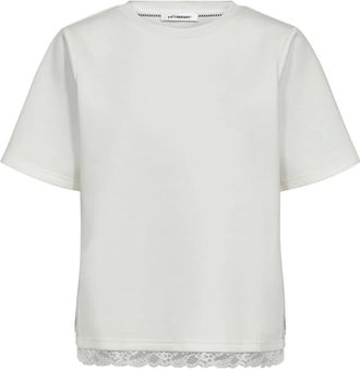 Co'Couture Femme, Tops, Blanc, Taille: 42 FR EviCC Lace Tee