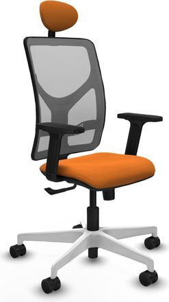 Piqueras y Crespo B&uuml;rostuhl mit verstellbarer Armlehne, h&ouml;henverstellbare Lendenwirbelst&uuml;tze und festes Kopfteil, ausgestattet mit 3 Positionen und Schaumstoff. Grau/Or