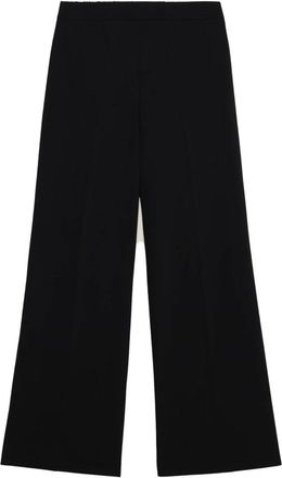 Oltre Femme, Pantalons, Noir, Taille: 38 FR Pantalon palazzo en tissu cr&ecirc;pe