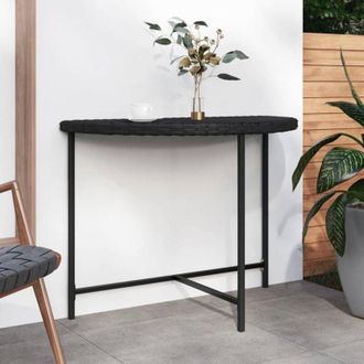vidaXL vidaXL Gartentisch Schwarz 100x50x75 cm Poly Rattan