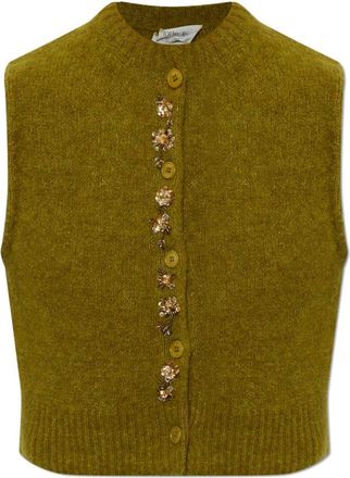 Forte_Forte Gilet avec appliqu&eacute;s - Femme - Vestes - Vert - Taille: 36 FR