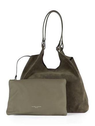 Gianni Chiarini Sac &agrave; bandouli&egrave;re en daim DUA Large | 5BGDBBS9780CMPL 1052 TORTORA, taupe, Medium