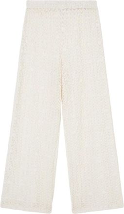 Emporio Armani Femme, Pantalons, Beige, Taille: 40 FR Wide Pantalons