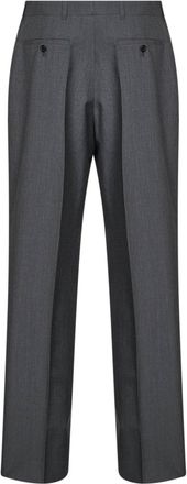 Prada Virgin Wool and Mohair Blend Trousers - Gray