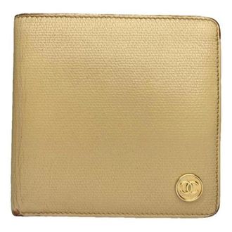 Chanel Pre-owned Leder-Geldb&ouml;rse - - Pre-owned - Damen - Beige - ONE SIZE