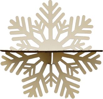 Generic Wandmontiertes Holzregal - Modernes rustikales Holzregal | Schneeflockenform Regal | Holzregal Wand | Exotischer Stil Wandregal | Rustikales Holz-Wand