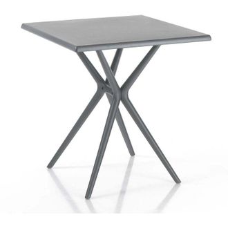 Oresteluchetta Leichter und UV-best&auml;ndiger Gartentisch aus Polypropylen 70x70cm Minot - Grau