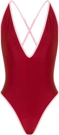 Moschino Lyrca-Einteiler Badeanzug - - Swimwear - Damen - Rot - XL