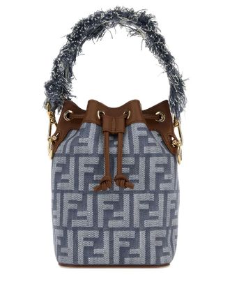 Fendi mini sac seau Mon Tresor à motif monogrammé - Bleu