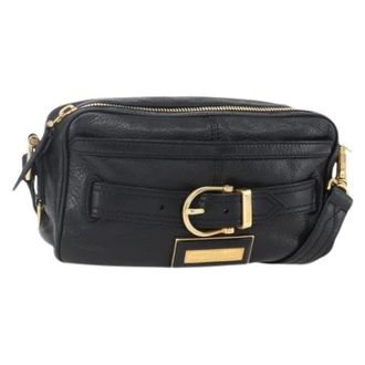 Burberry Sac bandouli&egrave;re en cuir Pre-owned - Femme - Pre-owned - Noir - Taille: ONE Size