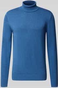 Christian Berg Regular Fit Strickpullover aus Baumwoll-Woll-Mix mit Rollkragen